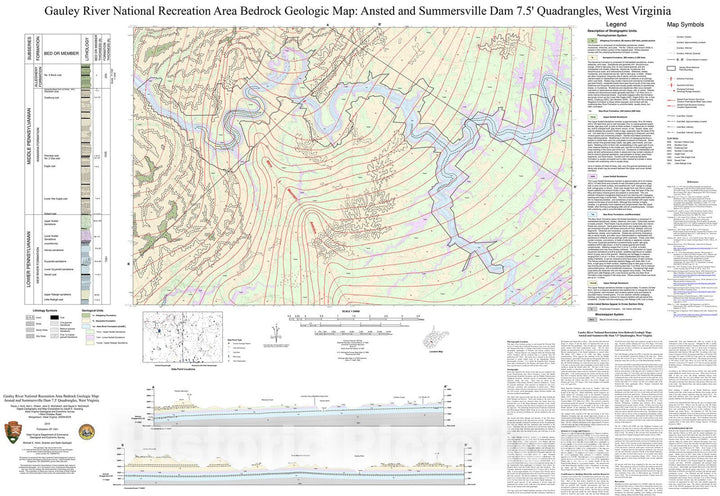 Map : Gauley River National Recreation Area Bedrock Geologic Map: Anst ...