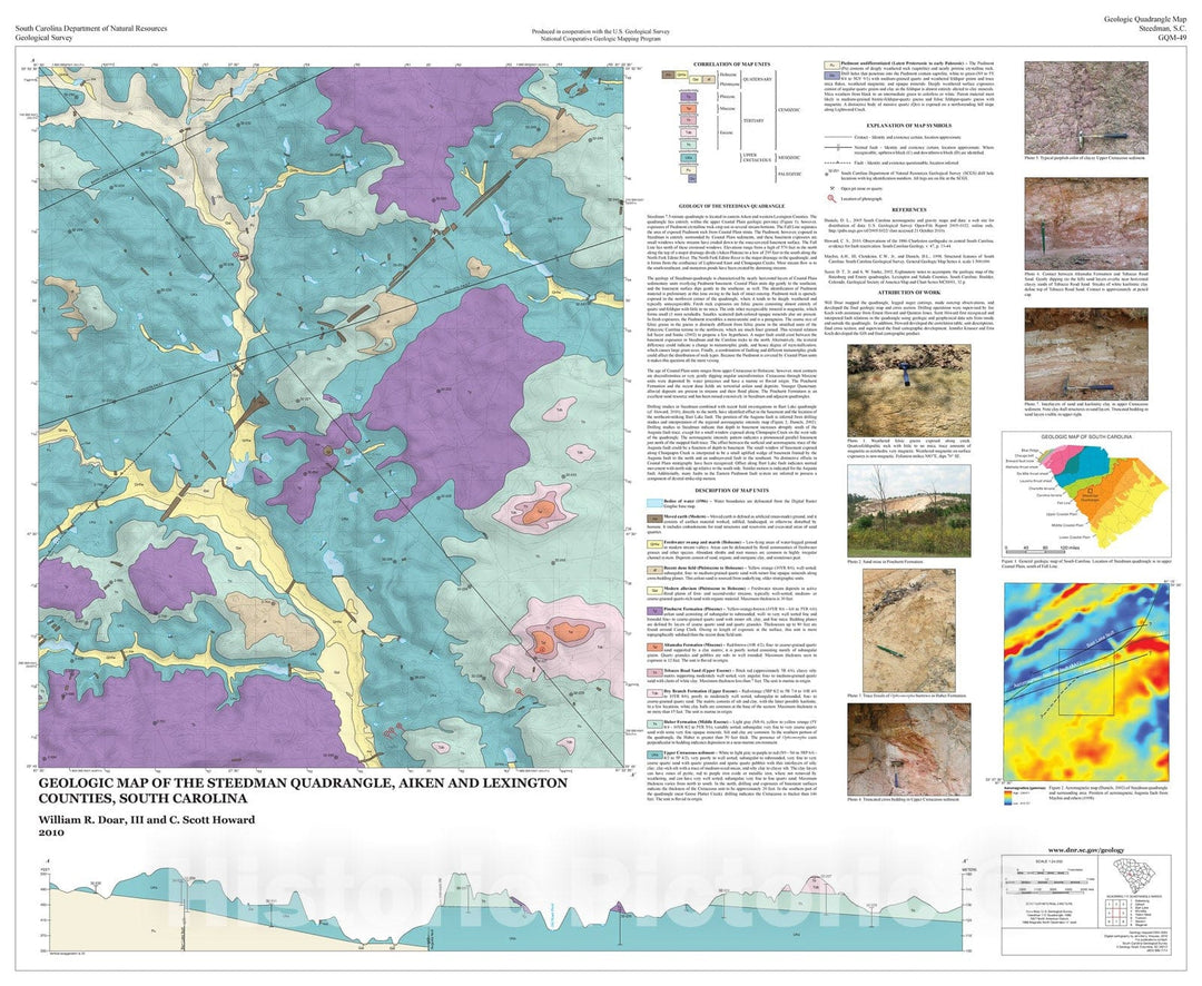 Map : Geologic Map of the Steedman Quadrangle, Aiken and Lexington Cou ...