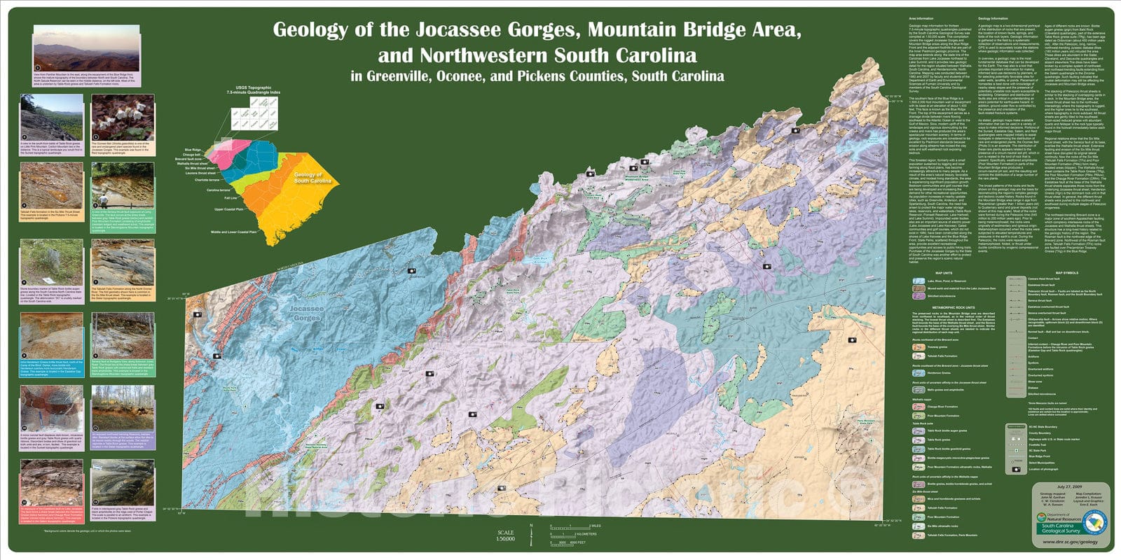 Map : Geology of the Jocassee Gorges, Mountain Bridge Area, and Northw ...