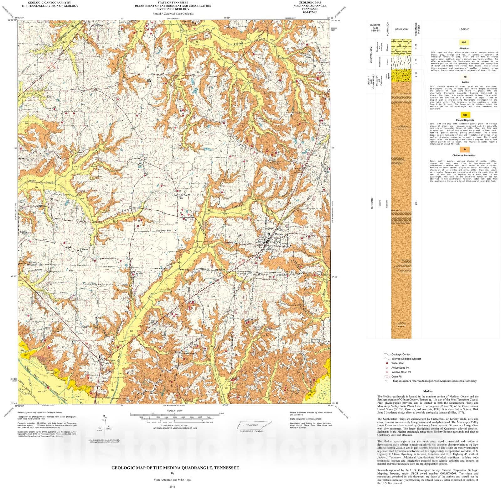 Map : Geologic Map and Mineral Resources Summary of the Medina Quadran ...