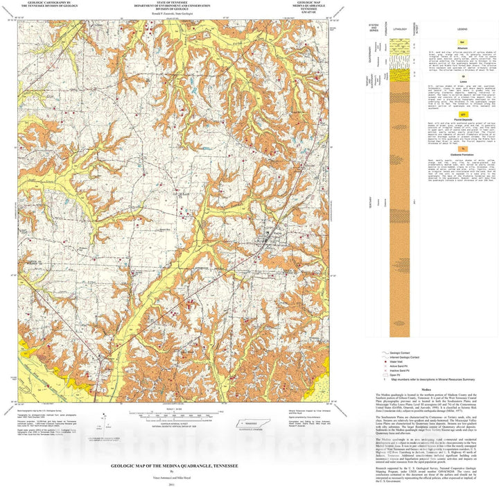 Map : Geologic Map and Mineral Resources Summary of the Medina Quadran ...