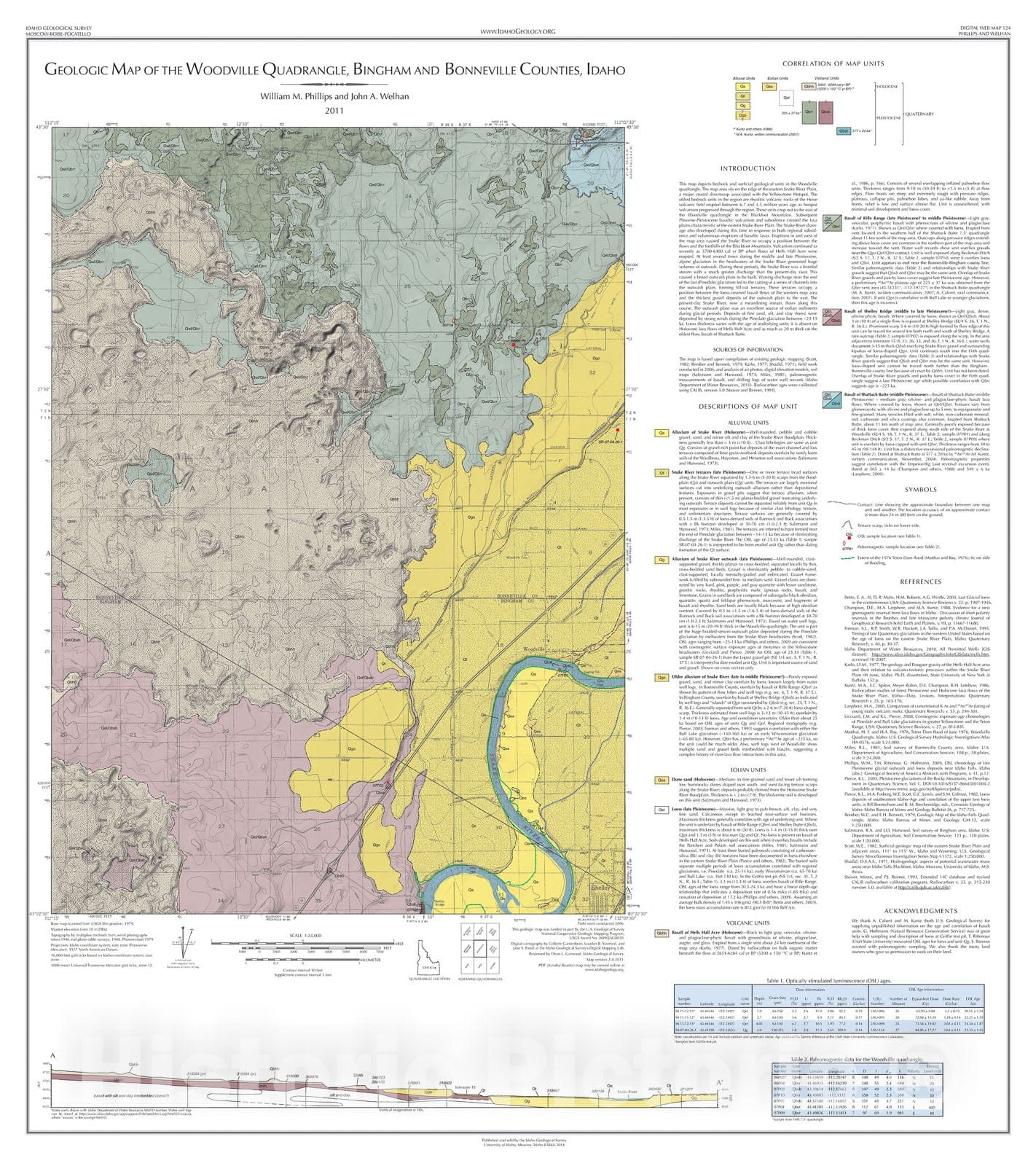 Map : Geologic Map of the Woodville Quadrangle, Bingham and Bonneville ...