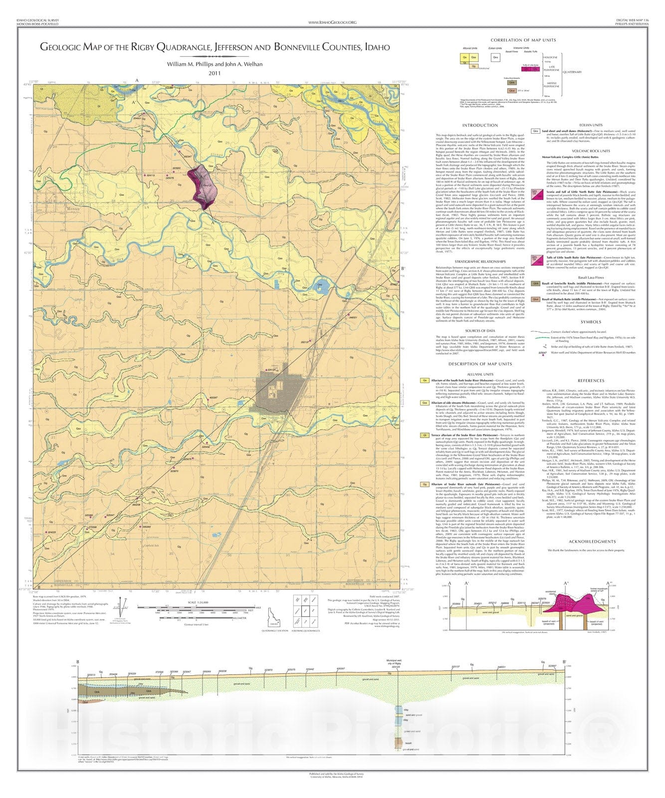 Map : Geologic Map of the Rigby Quadrangle, Jefferson and Bonneville C ...