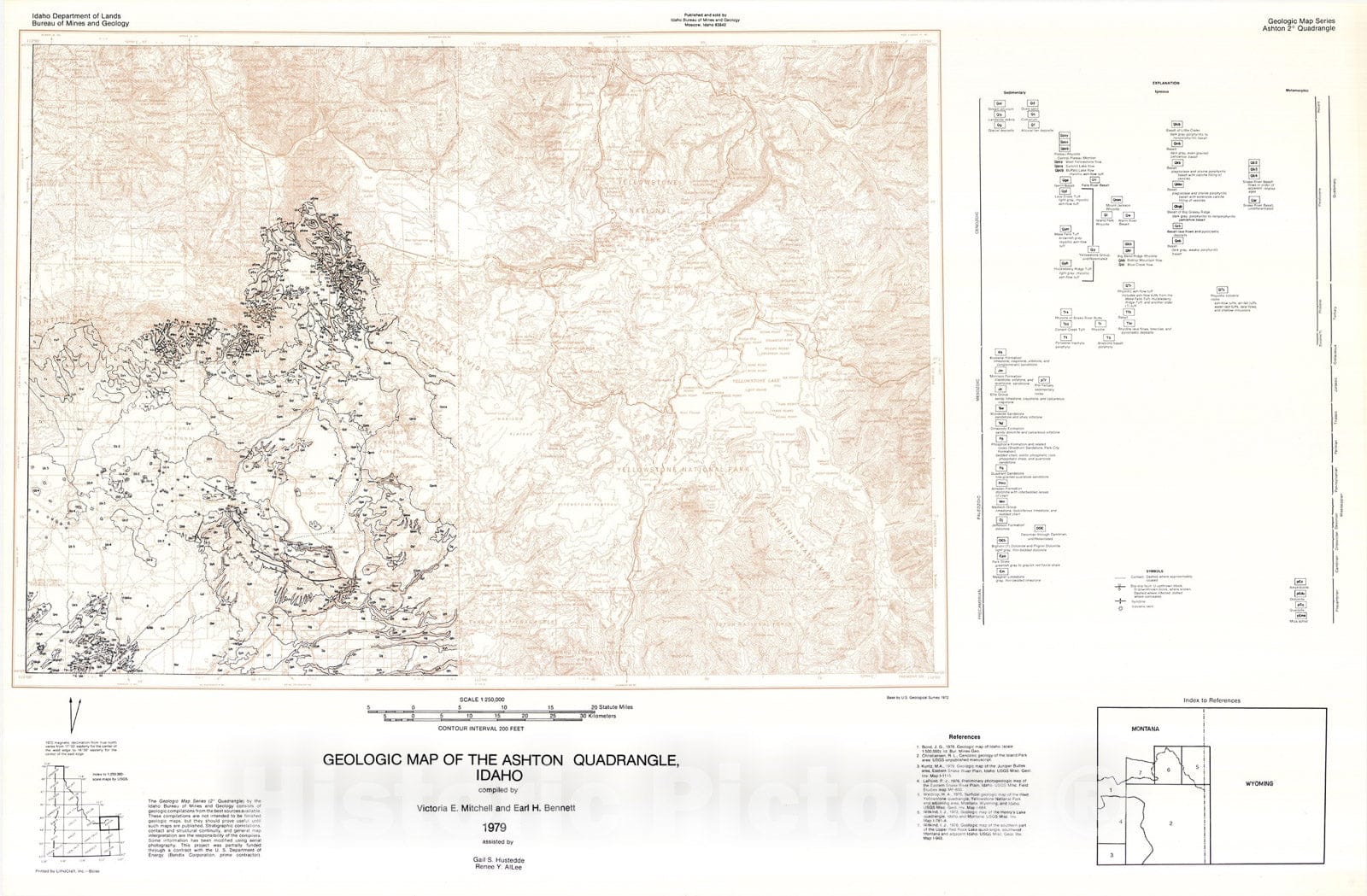 Map : Geologic map of the Ashton quadrangle, Idaho, 1979 Cartography W ...