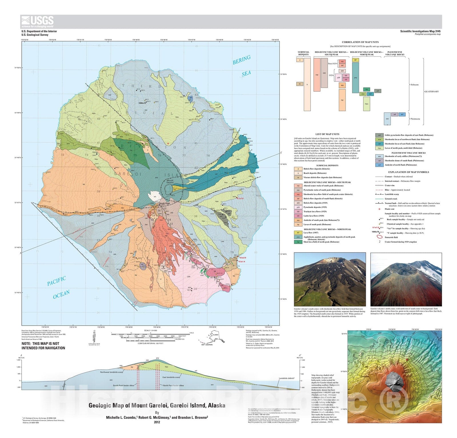 Map : Geologic map of Mount Gareloi, Gareloi Island, Alaska, 2012 Cart ...