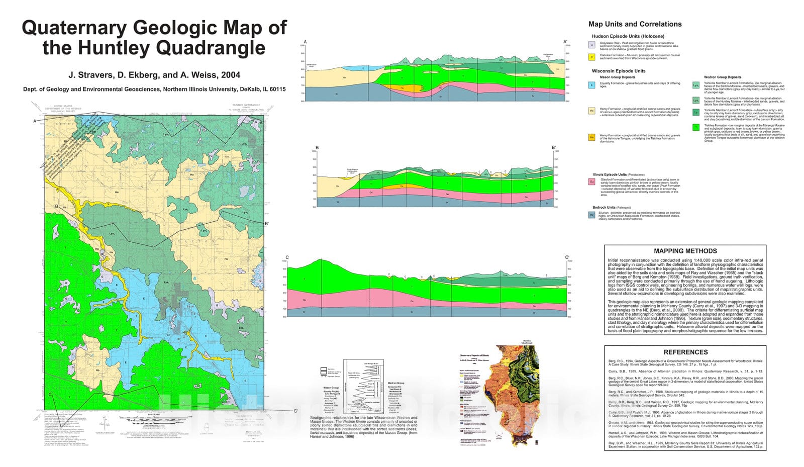 Map : Quaternary geologic map of the Huntley Quadrangle, 2004 Cartogra ...