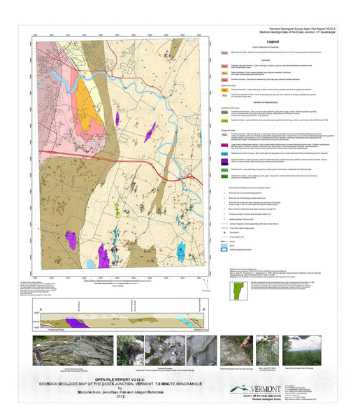 Map : Bedrock Geologic Map of the Essex Junction, Vermont Quadrangle ...