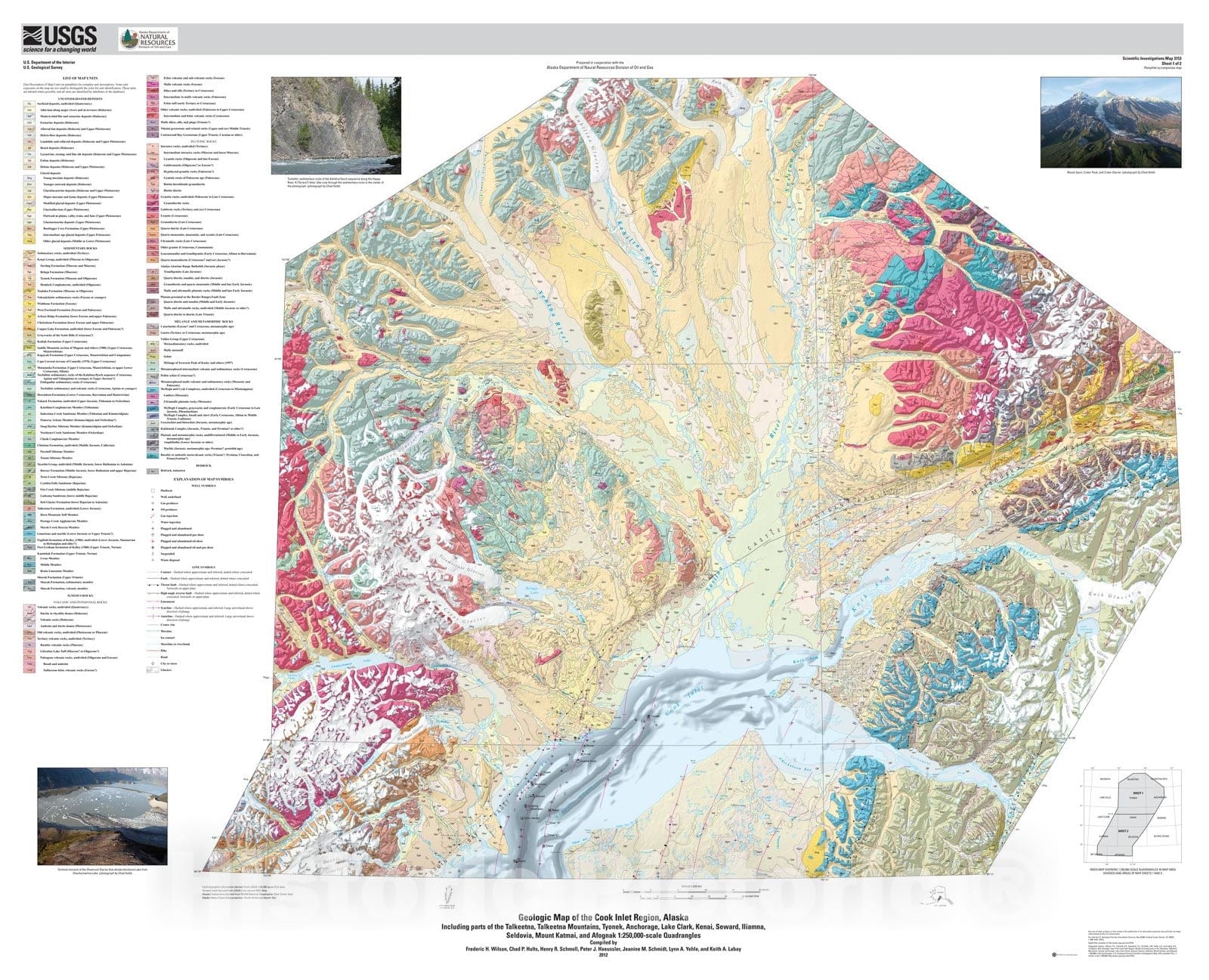 Map : Geologic map of the Cook Inlet region, Alaska, including parts o ...