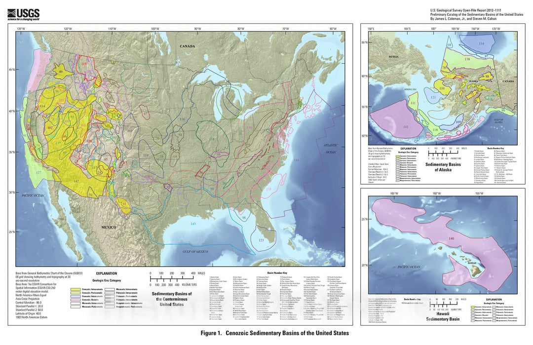 Map : Preliminary catalog of the sedimentary basins of the United Stat ...