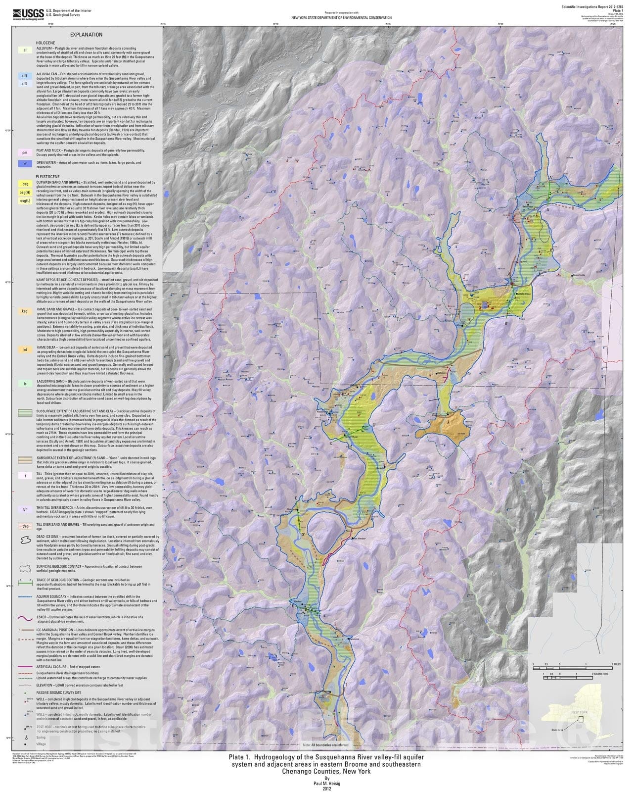 Map : Hydrogeology of the Susquehanna River valley-fill aquifer system ...
