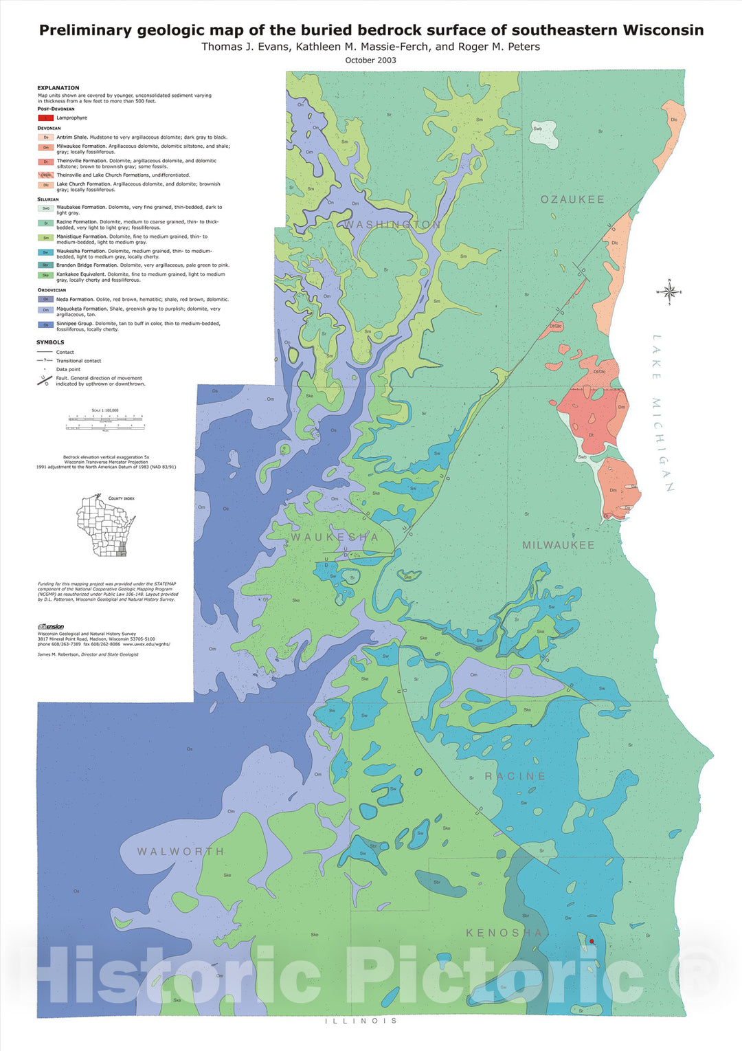 Map : Preliminary geologic map of the buried bedrock surface of southe ...
