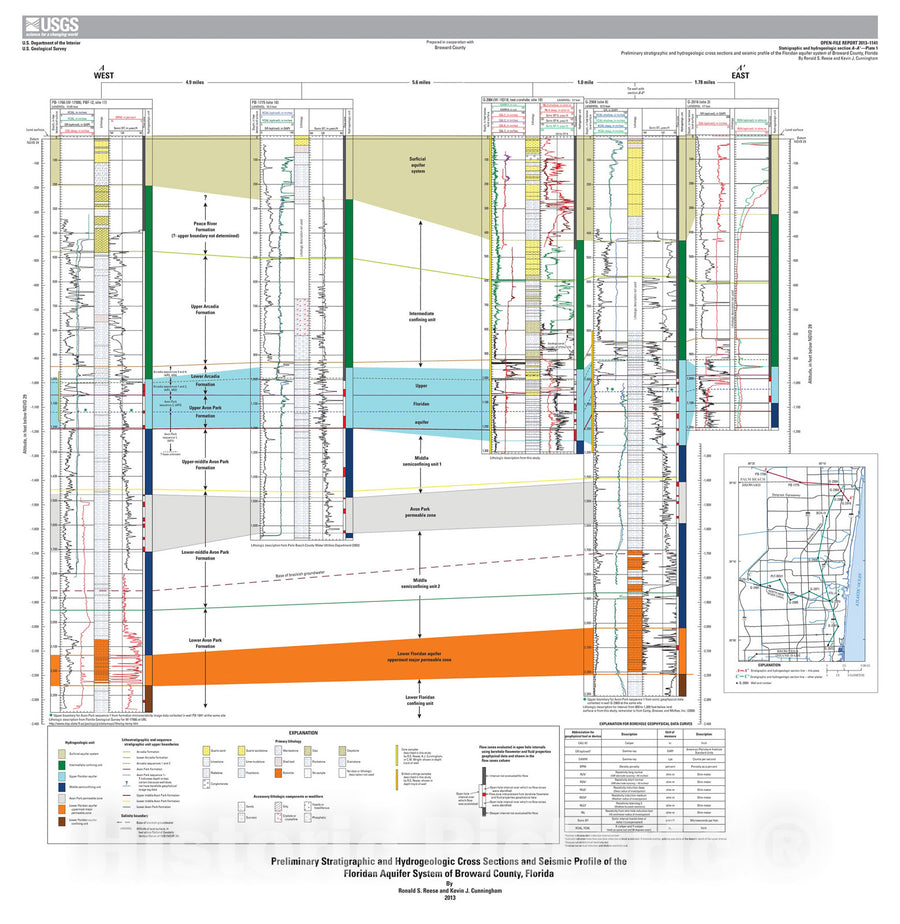 Map : Preliminary stratigraphic and hydrogeologic cross sections and s ...