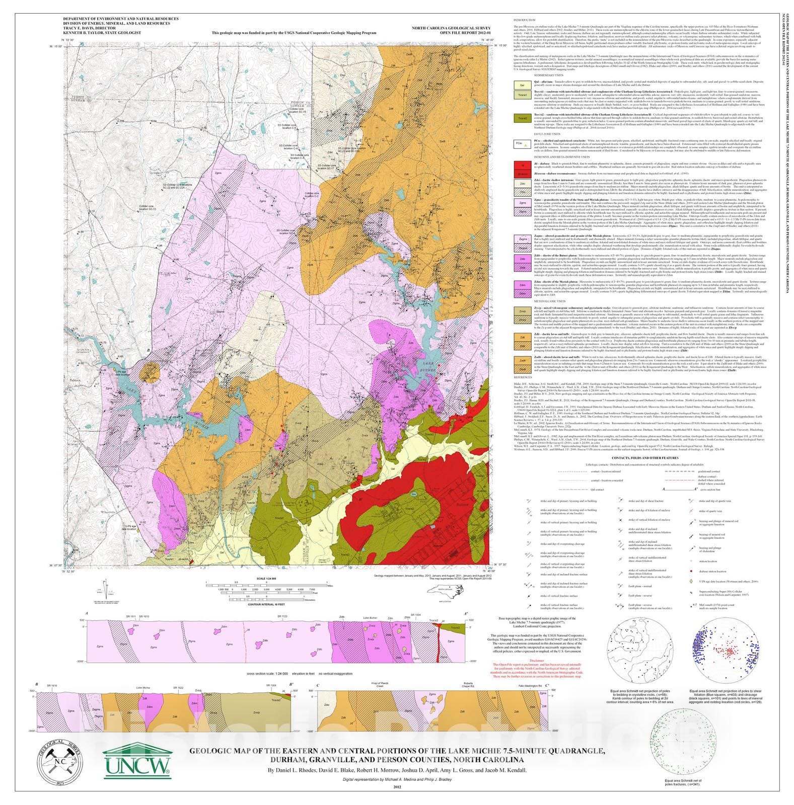 Map : Geologic map of the eastern and central portions of the Lake Mic ...
