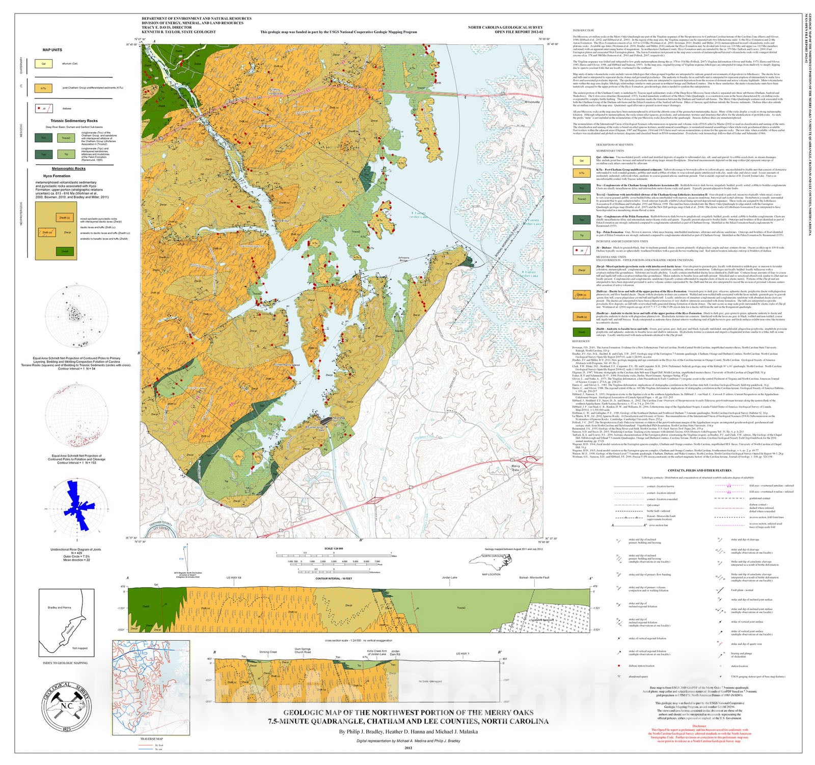 Map : Geologic map of the northwest portion of the Merry Oaks 7.5-minu ...