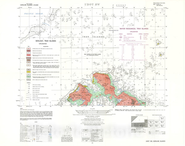 Map : Military geology of Truk Islands, Caroline Islands, 1958 Cartogr ...