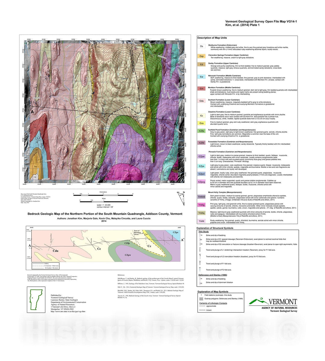 Map : Bedrock Geologic Map of the northern portion of the South Mounta ...