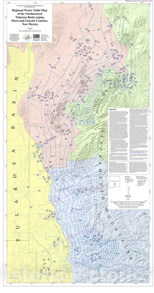 Map : Regional water table map of the northeastern Tularosa Basin regi ...