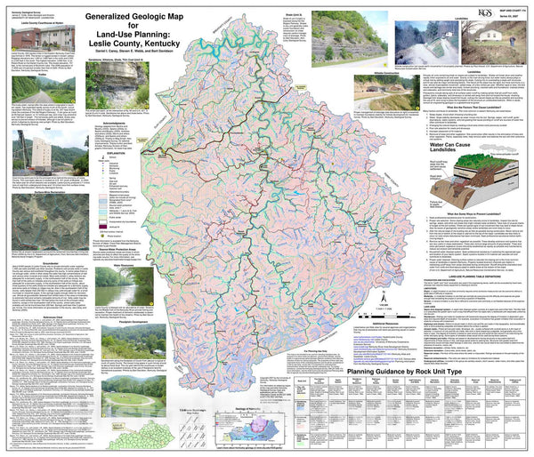 Map : Generalized geologic map for land-use planning: Leslie County, K ...