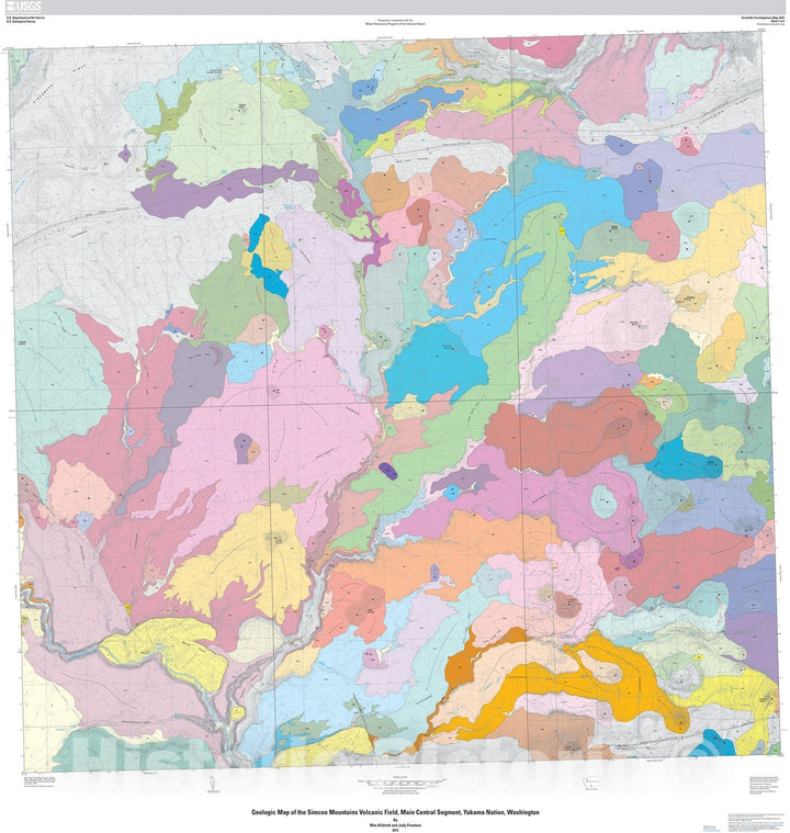 Map : Geologic map of the Simcoe Mountains volcanic field, main centra ...