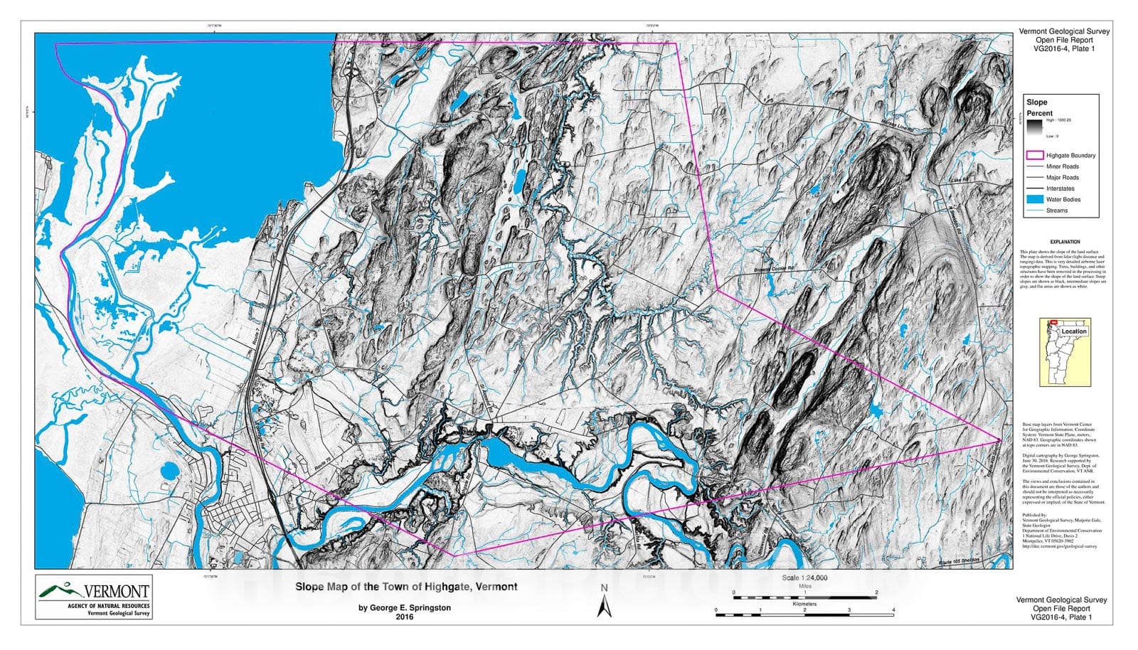Map : Final report on a landslide inventory of the Town of Highgate, V ...