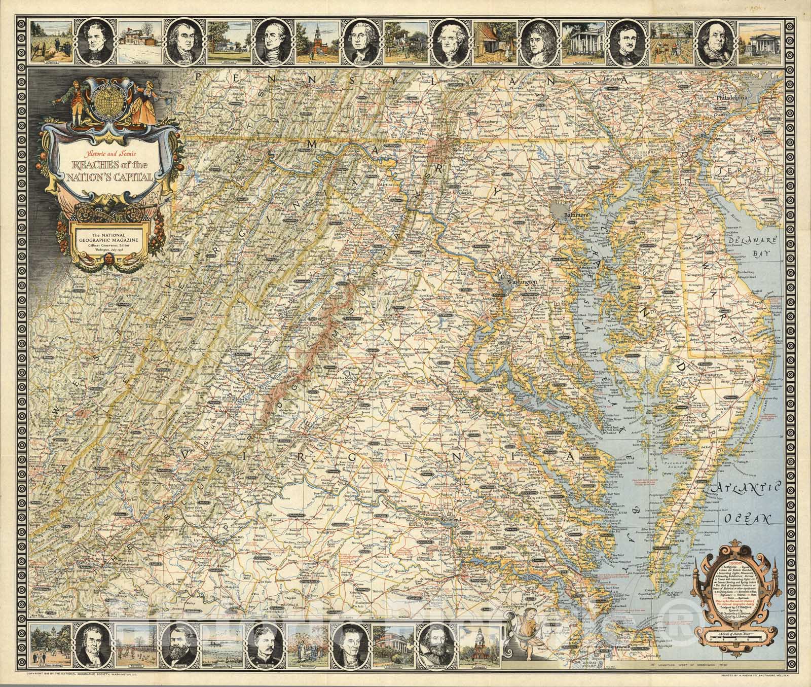 Washington DC Pictorial Map 1938 | Historical Map Print – Historic Pictoric