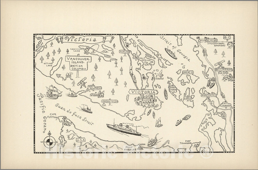 Historic Map : Victoria (and Vicinity)., 1934, Vintage Wall Art ...
