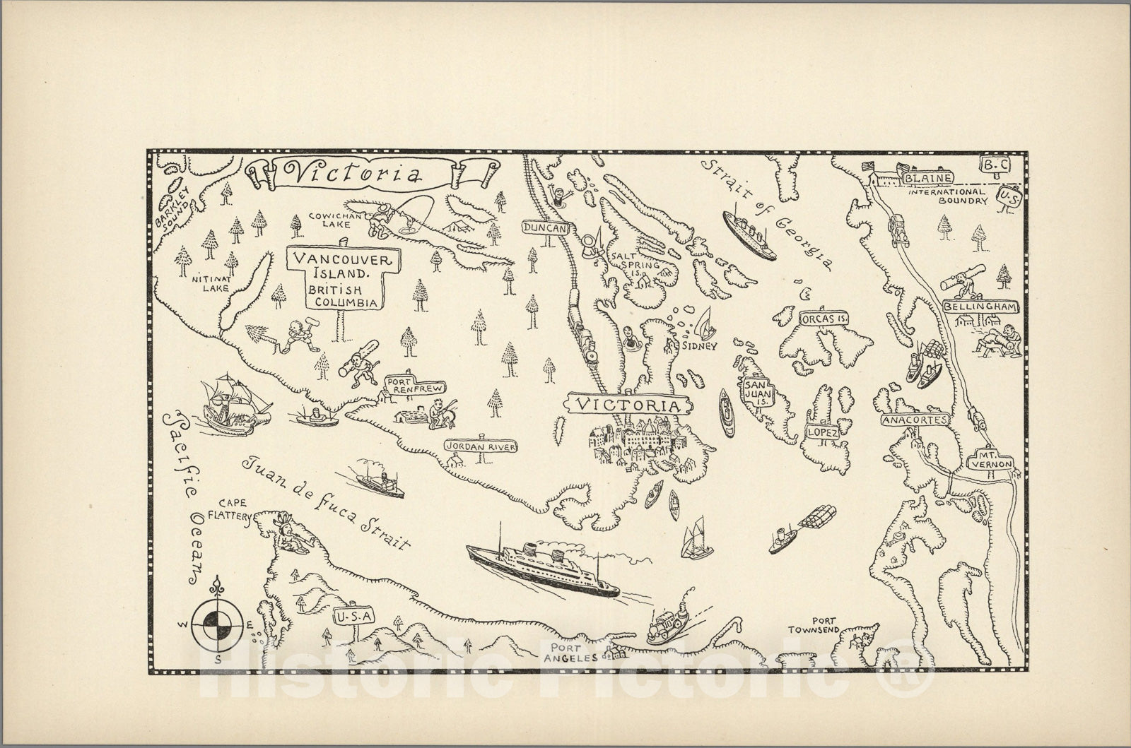Historic Map : Victoria (and Vicinity)., 1934, Vintage Wall Art ...