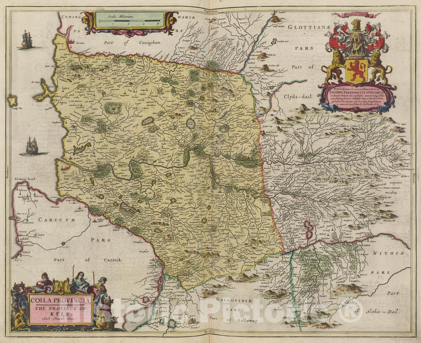 Historic Map : Coila Provincia, 1665, Vintage Wall Art – Historic Pictoric