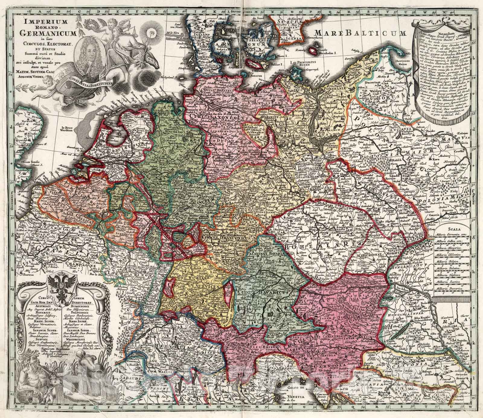 Historic Map : Imperium Romano Germanicum., 1727, Vintage Wall Art ...