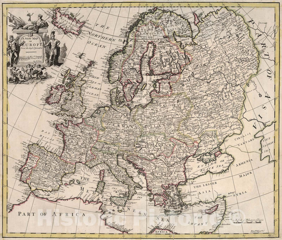 Historic Map : New Map of Europe., 1721, Vintage Wall Art – Historic ...