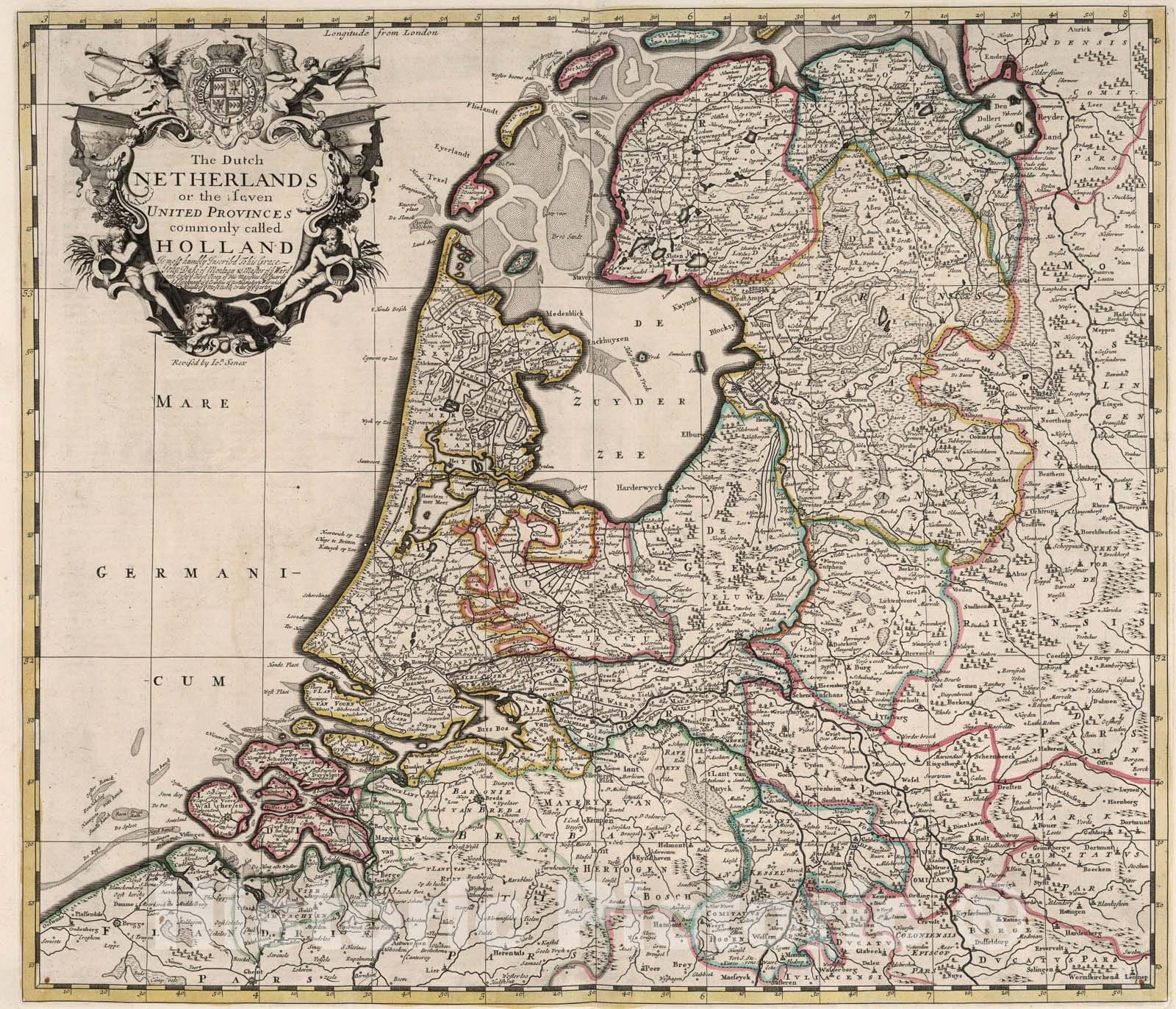 Historic Map - The Dutch Netherlands or the Seven United Provinces com ...