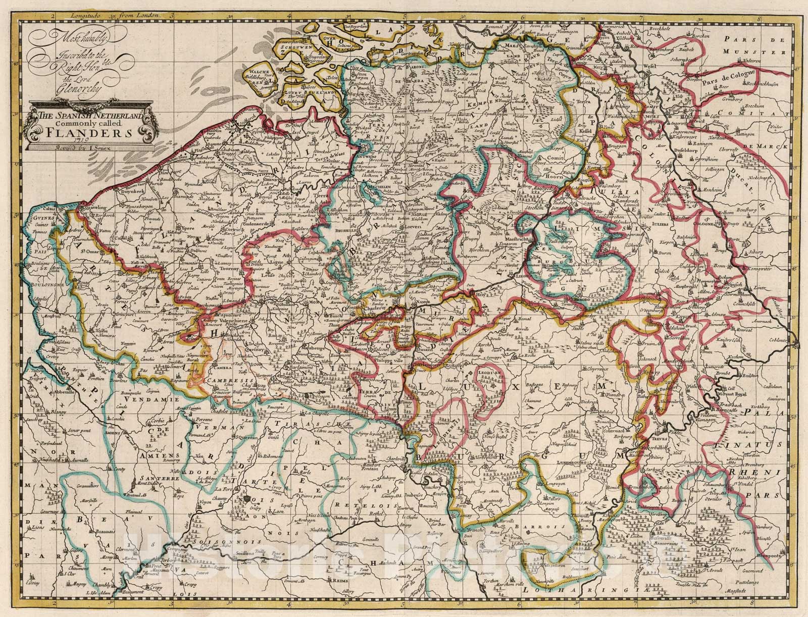Historic Map : Spanish Netherlands, Commonly called Flanders., 1719, V ...