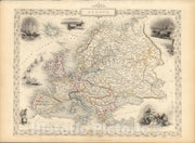 Historic Map : Europe., 1851, Vintage Wall Art – Historic Pictoric
