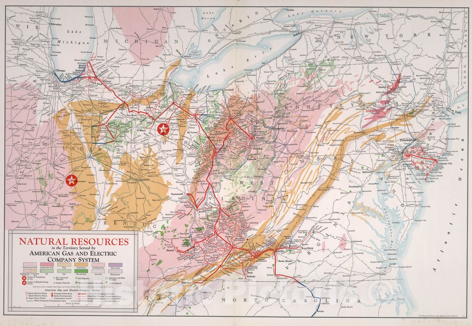 Historic Map : Natural resources in the Territory served by American G ...
