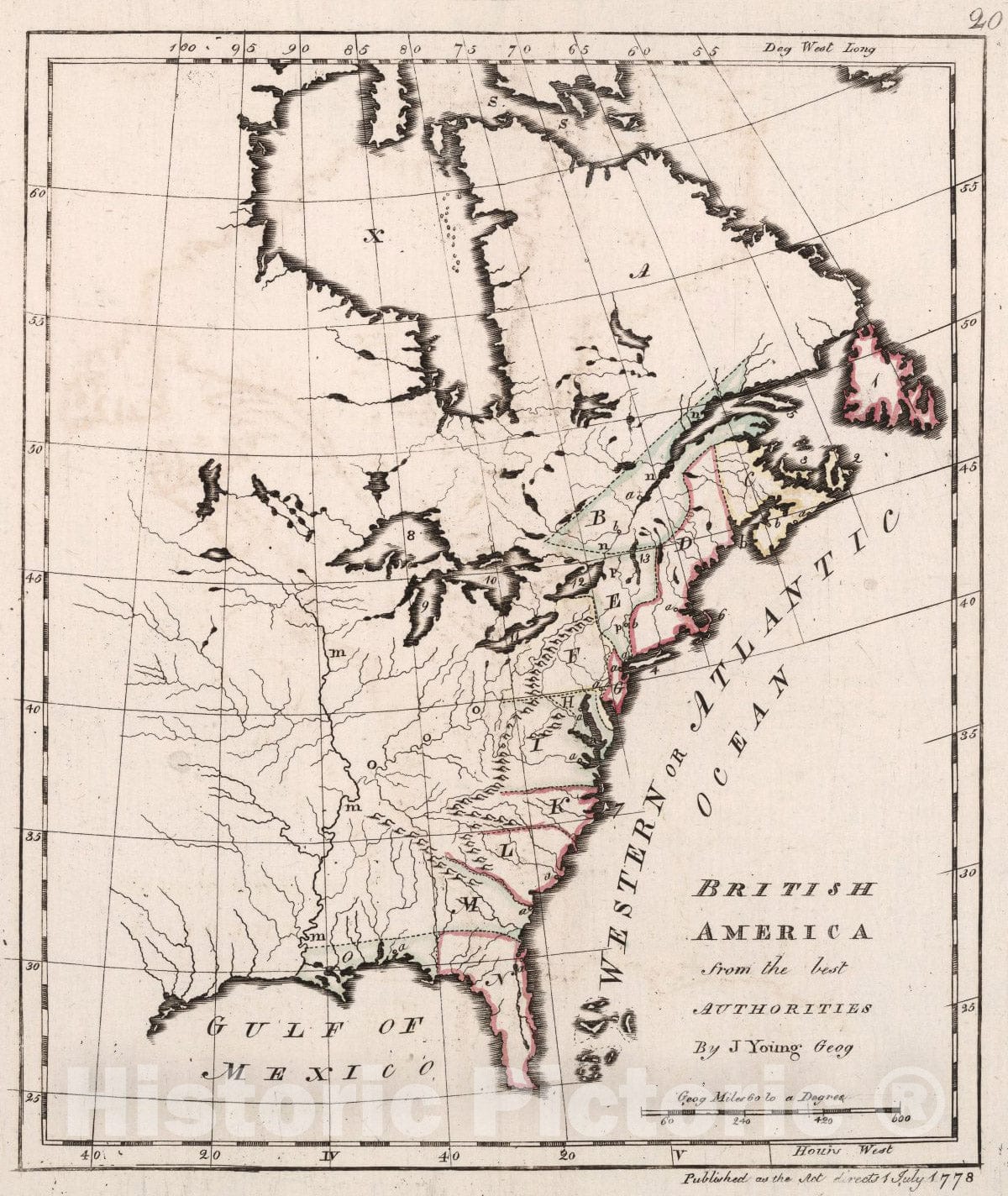 Historic Map : British America, 1778, Vintage Wall Art – Historic Pictoric