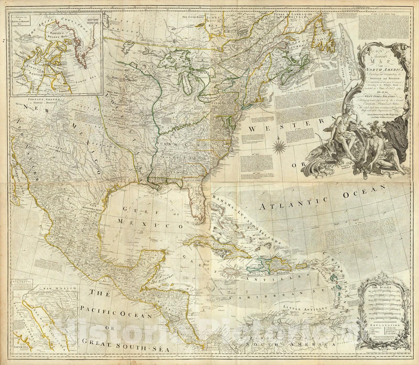 Historic Map : Composite: North America., 1776, Vintage Wall Art ...