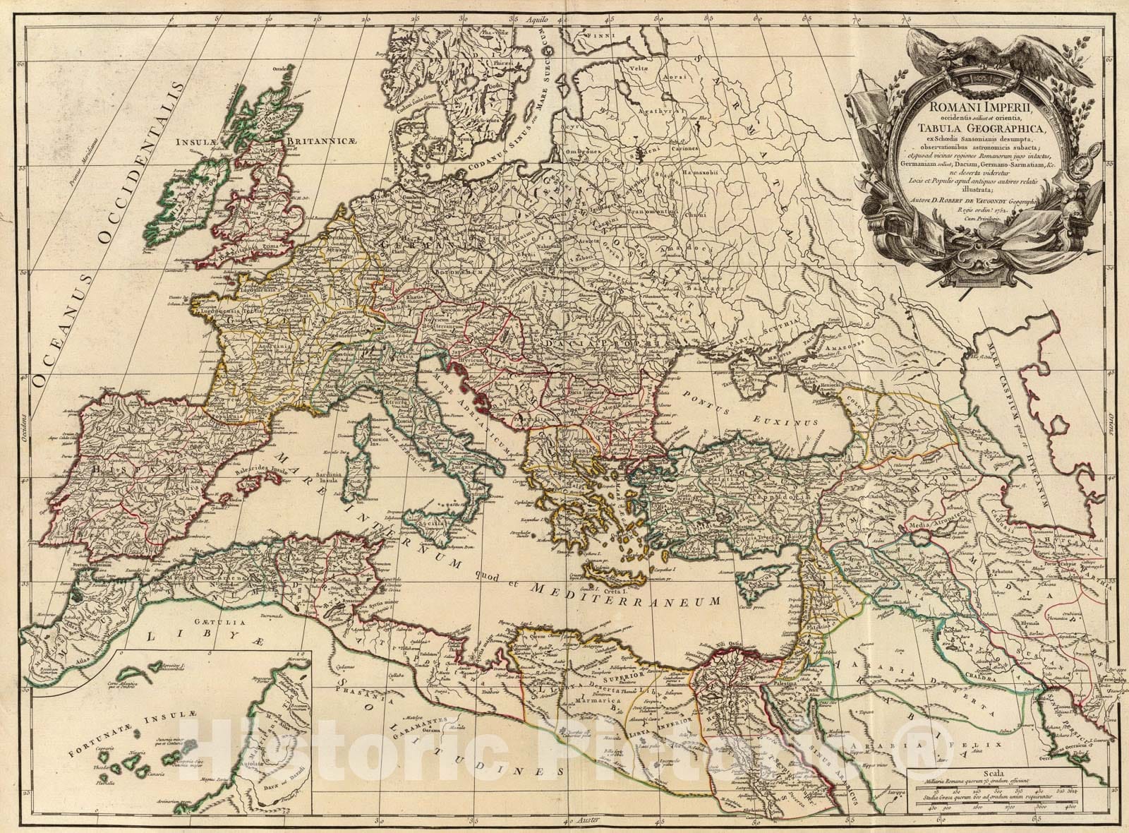 Historic Map : Romani Imperii., 1752, Vintage Wall Art – Historic Pictoric