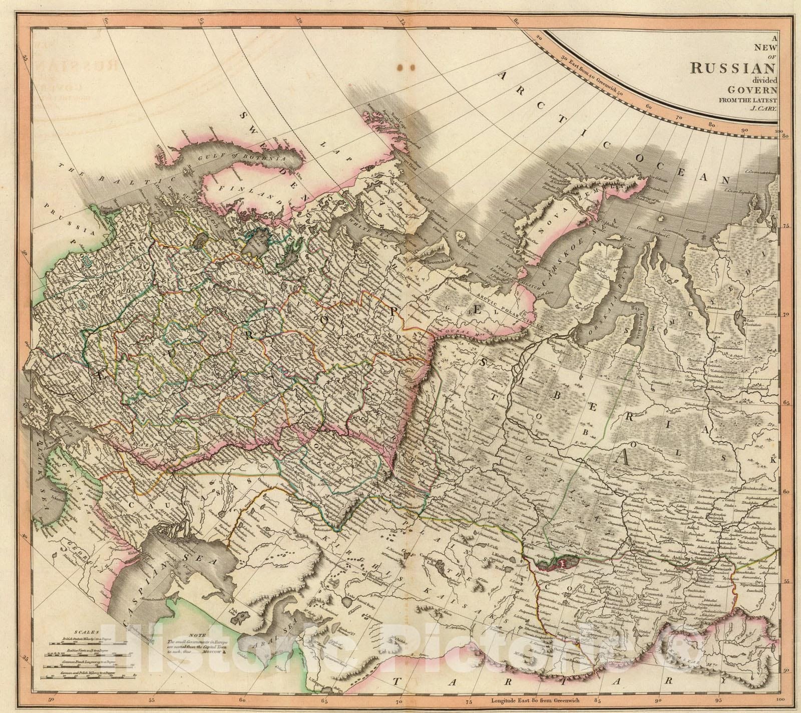 Historic Map : Russian Empire west., 1799, Vintage Wall Art - Historic Pictoric