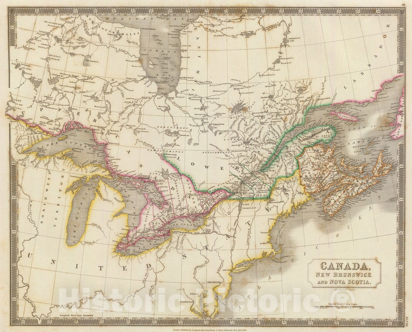 Historic Map : Canada, N.B., N.S., 1830, Vintage Wall Art – Historic ...