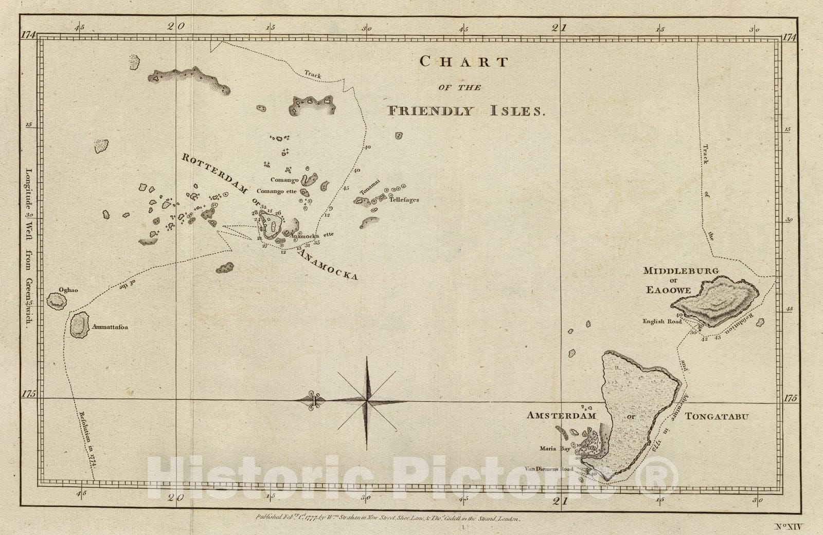 Historic Map : Friendly Isles., 1777, Vintage Wall Art – Historic Pictoric