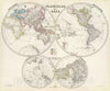 Historic Map : Planiglob der Erde., 1856, Vintage Wall Art - Historic ...