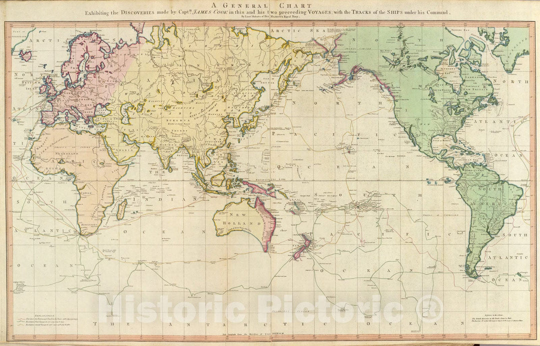 Historic Map : General chart., 1811, Vintage Wall Art – Historic Pictoric