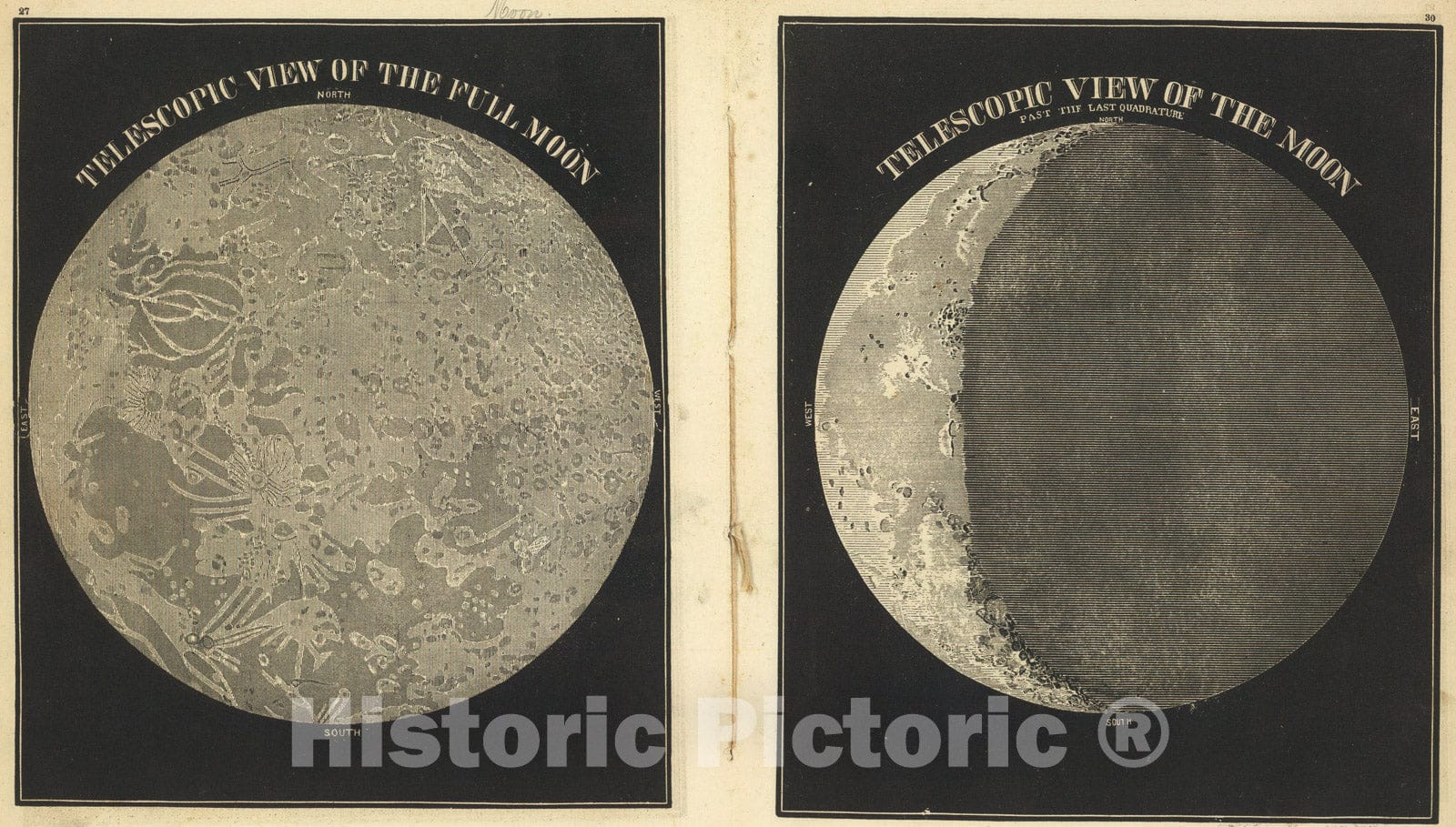 Historic Map : Full Moon, Old Moon, 1850, Vintage Wall Art – Historic ...