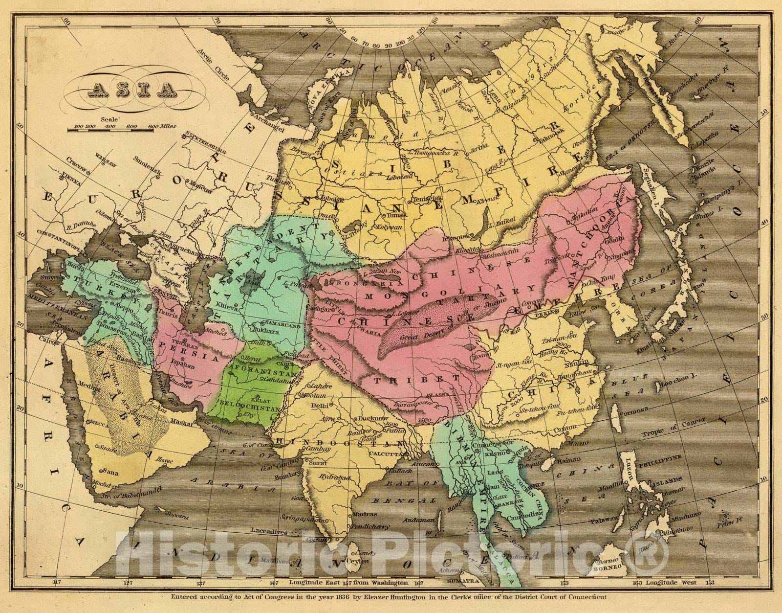 Historic Map : Asia., 1836, Vintage Wall Art – Historic Pictoric