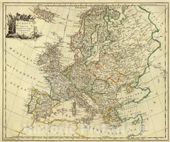 Europe Boundary Map 1775 Historical Map Print | Historic Pictoric