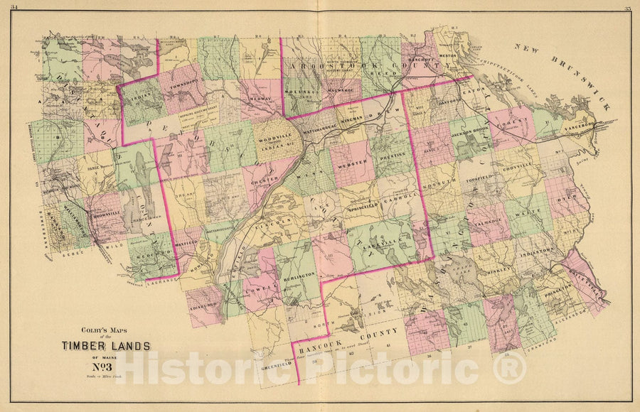 Historic Map : Timber lands 3., 1885, Vintage Wall Art – Historic Pictoric