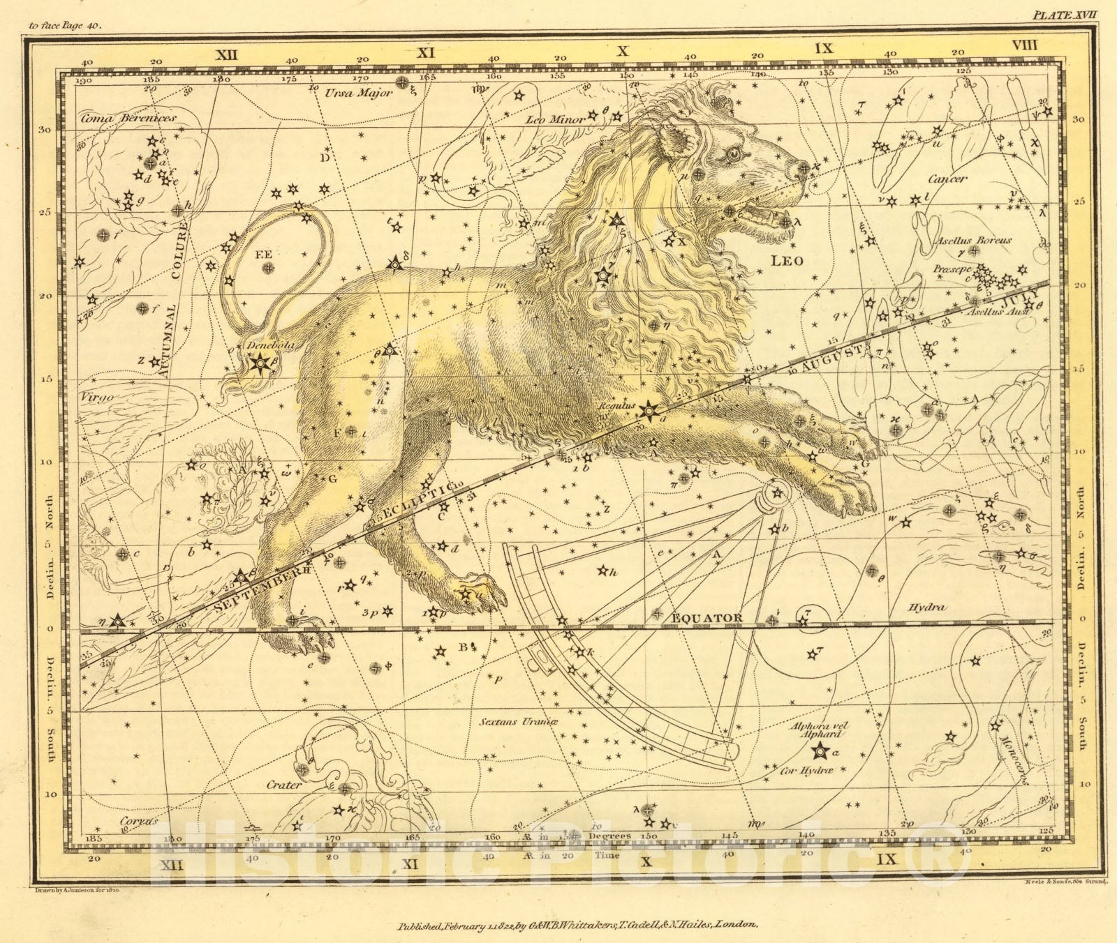 Historic Map : (Leo), 1822, Vintage Wall Art – Historic Pictoric