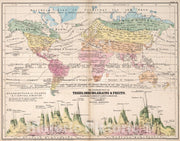 Historic Map : The distribution of trees, shrubs, grains and fruits. A ...
