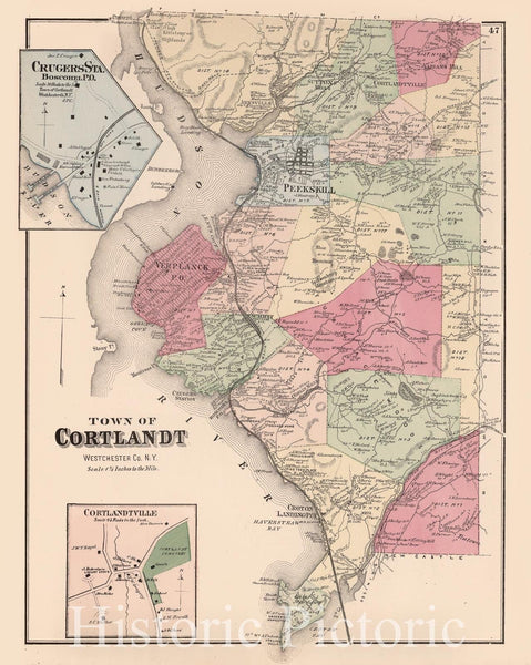Historic Map : Town of Cortlandt, Westchester County, New York. (inset ...