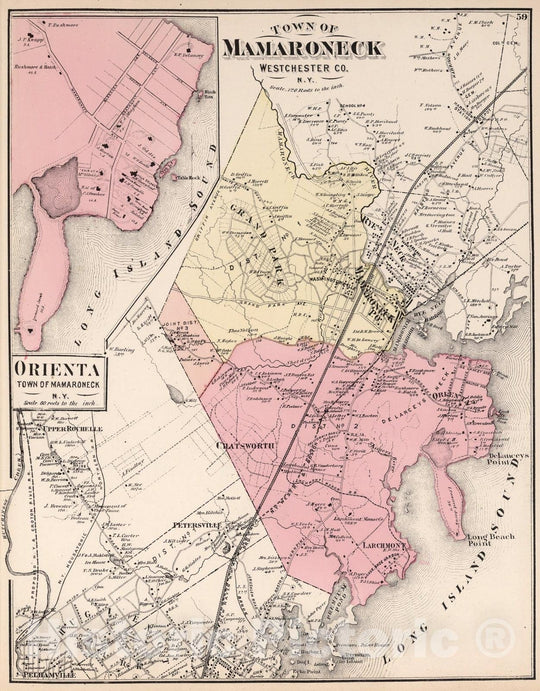 Historic Map : Town of Mamaroneck, Westchester County, New York. (inse ...
